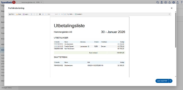 Betale forskuddstrekk manuelt i SpareBank 1 Regnskap | SpareBank 1