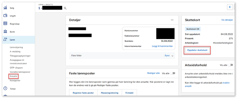 Hente skattekort for ansatte i SpareBank 1 Regnskap | SpareBank 1
