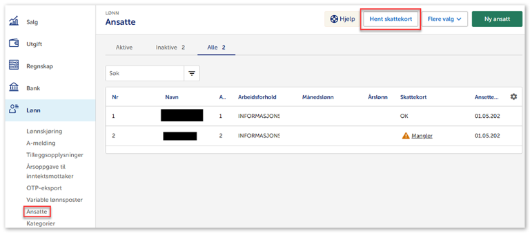 Hente skattekort for ansatte i SpareBank 1 Regnskap | SpareBank 1